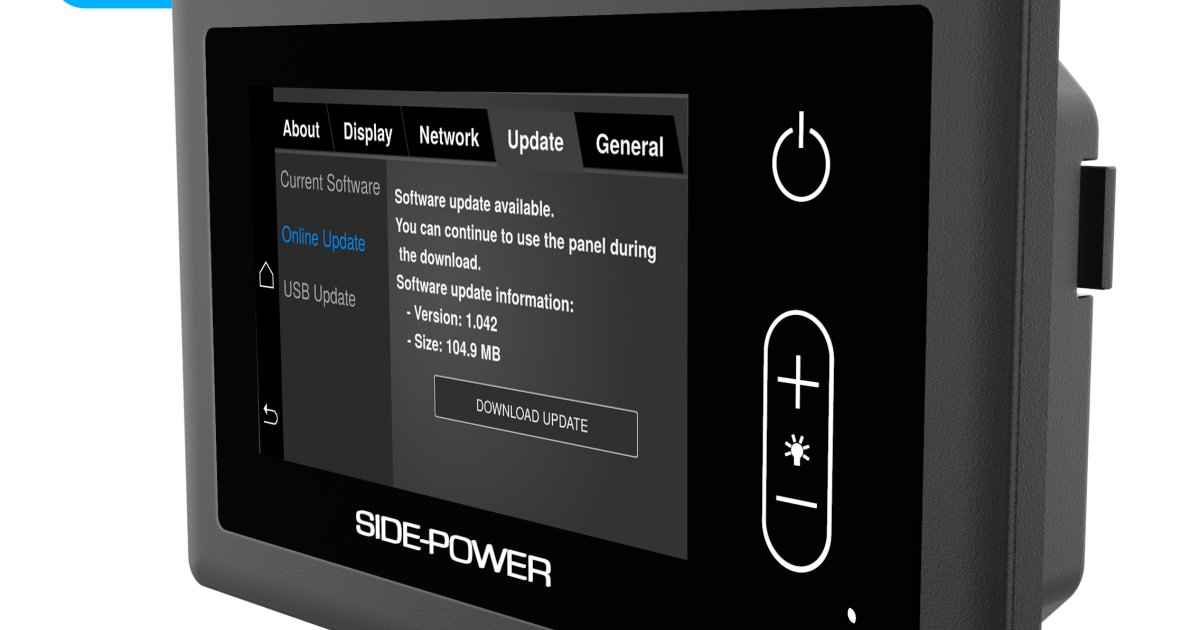 Stabilizer control panel