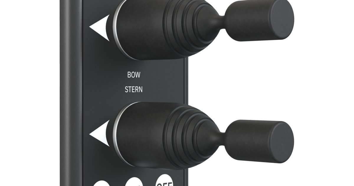 Control panel for bow/stern thruster, dual joystick