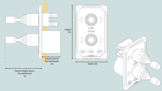 Control panel for bow/stern thruster, dual joystick - Sleipner Group