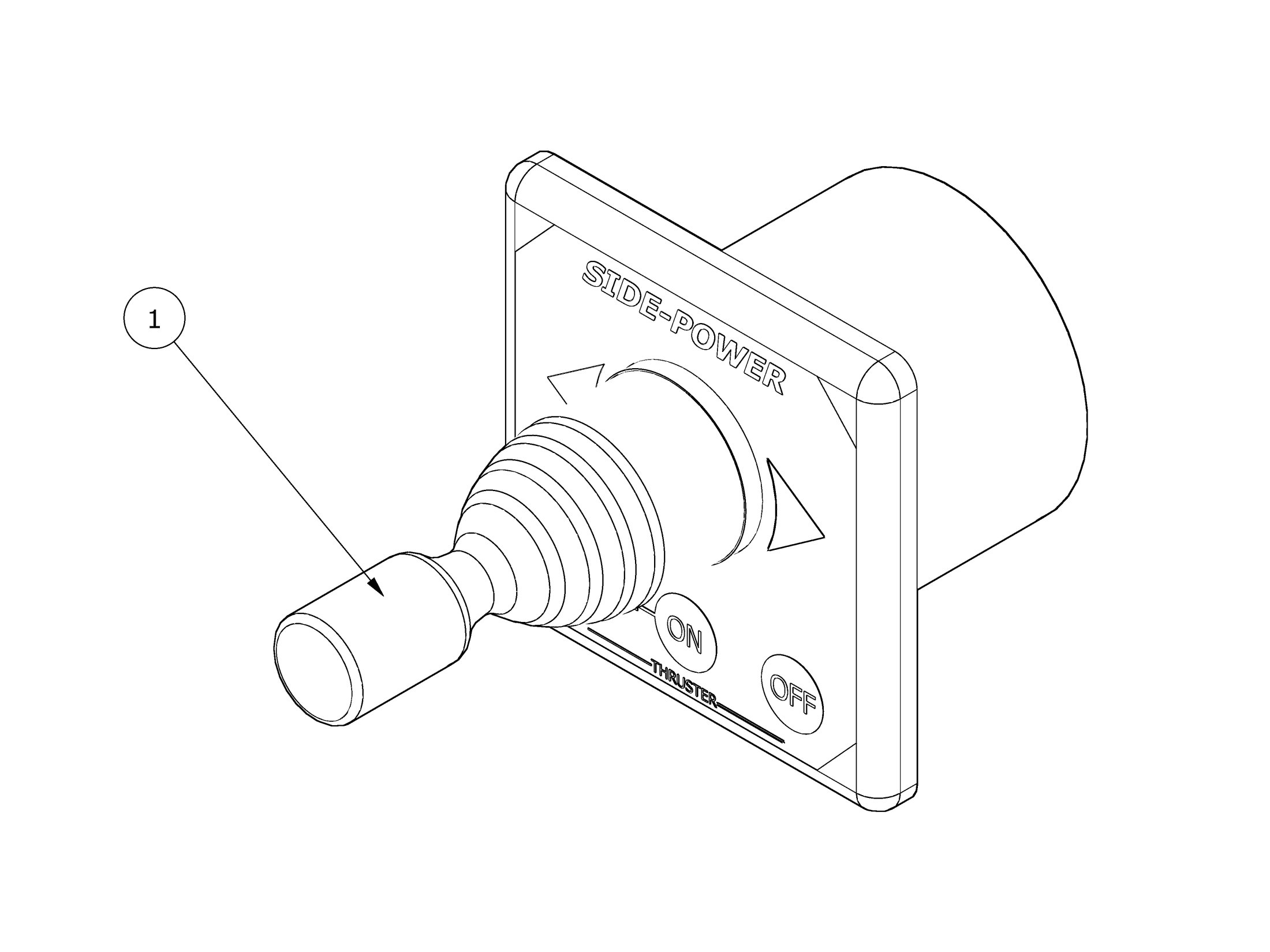 Control panel for bow thruster, joystick - Sleipner Group