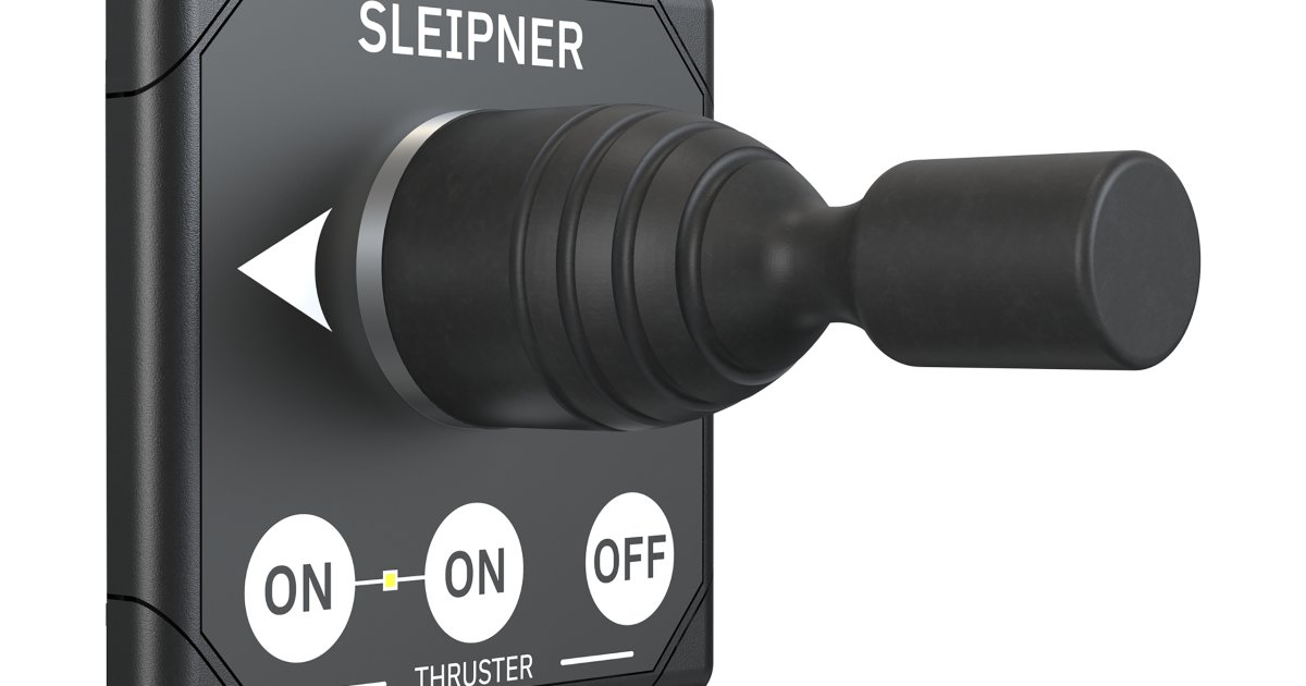 Control panel for bow thruster, joystick