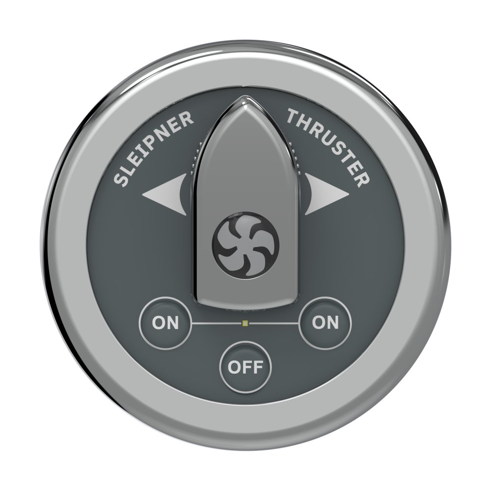 Control panel for bow thruster, round design, boat switch - Sleipner Group