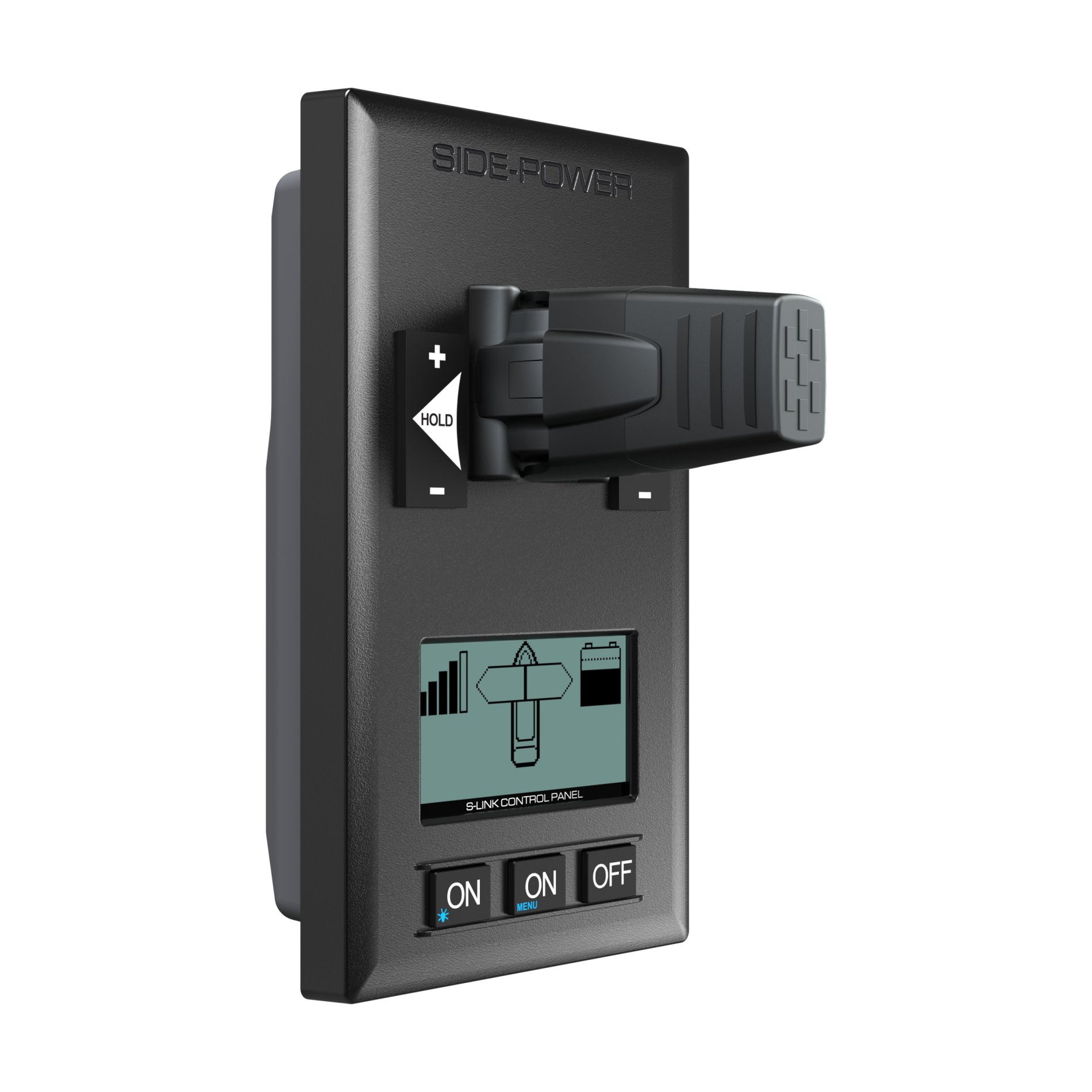 Control panel for thruster, S-Link™, single joystick, hold function, LCD - Sleipner Group