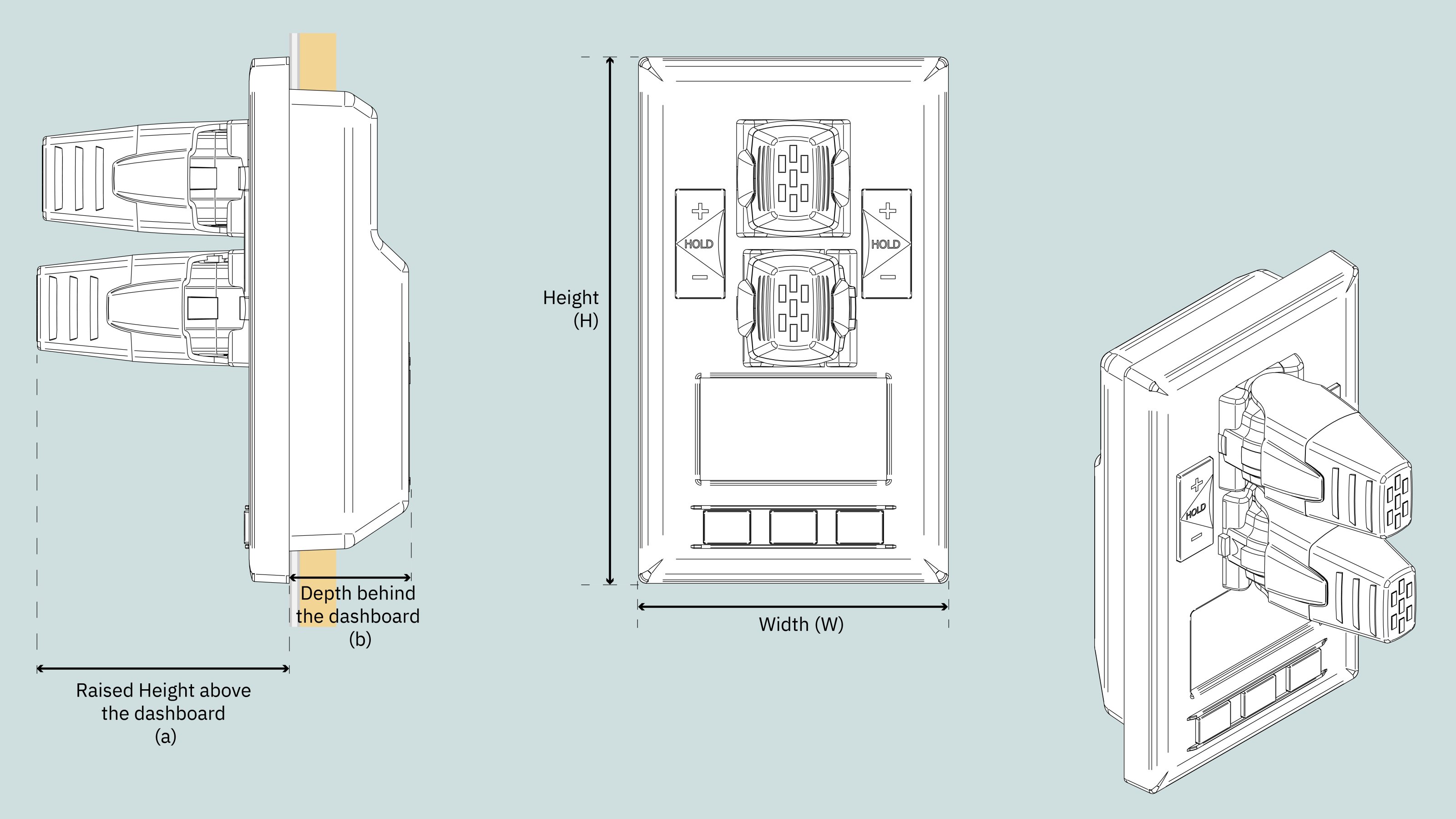Control panel for thruster, S-Link™, dual joystick, hold function, LCD ...