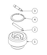 Flexible coupling w/shear pin SE20/SE25/SE30/SE40 - Sleipner Group
