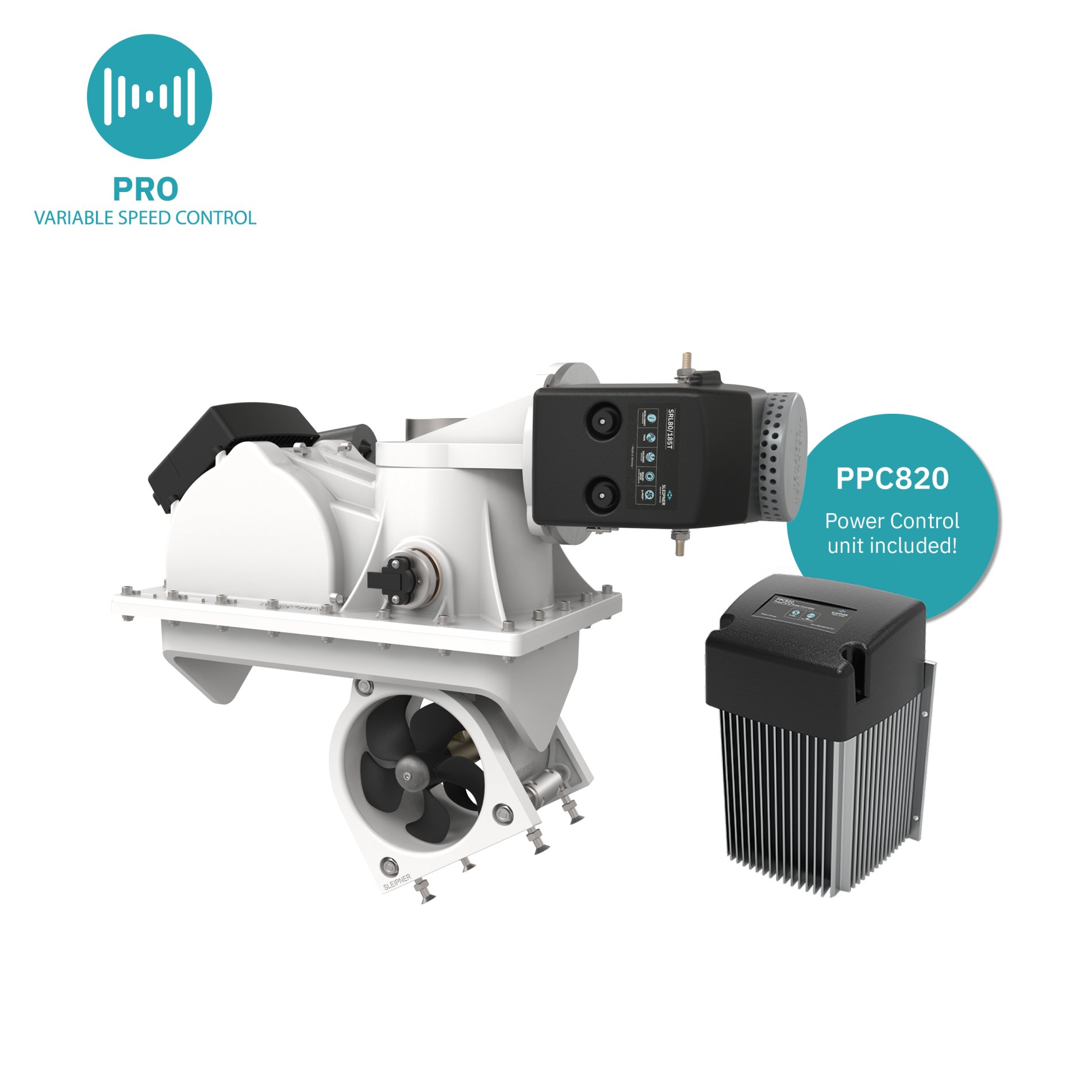 SRLP80 PRO™ retract bow/stern thruster 24V - Sleipner Group