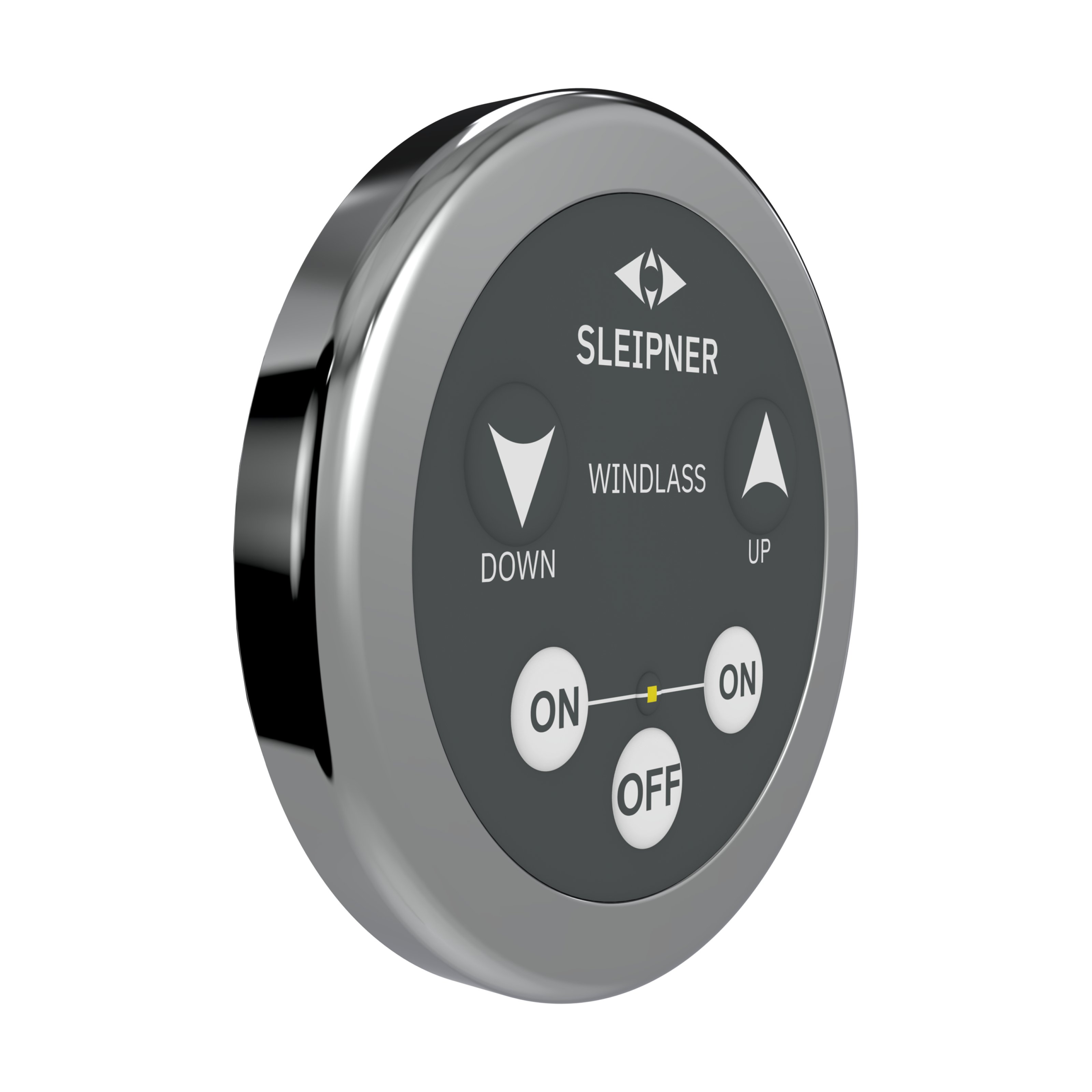 Control panel for windlass, round design, touch - Sleipner Group