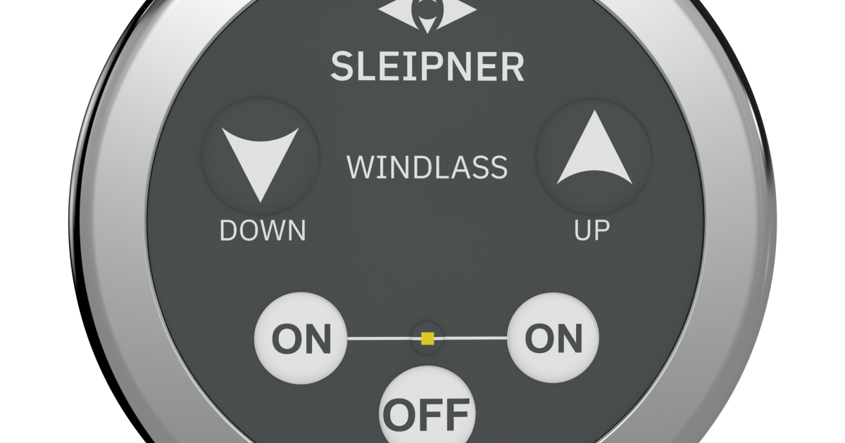 Control panel for windlass, round design, touch - Sleipner Group