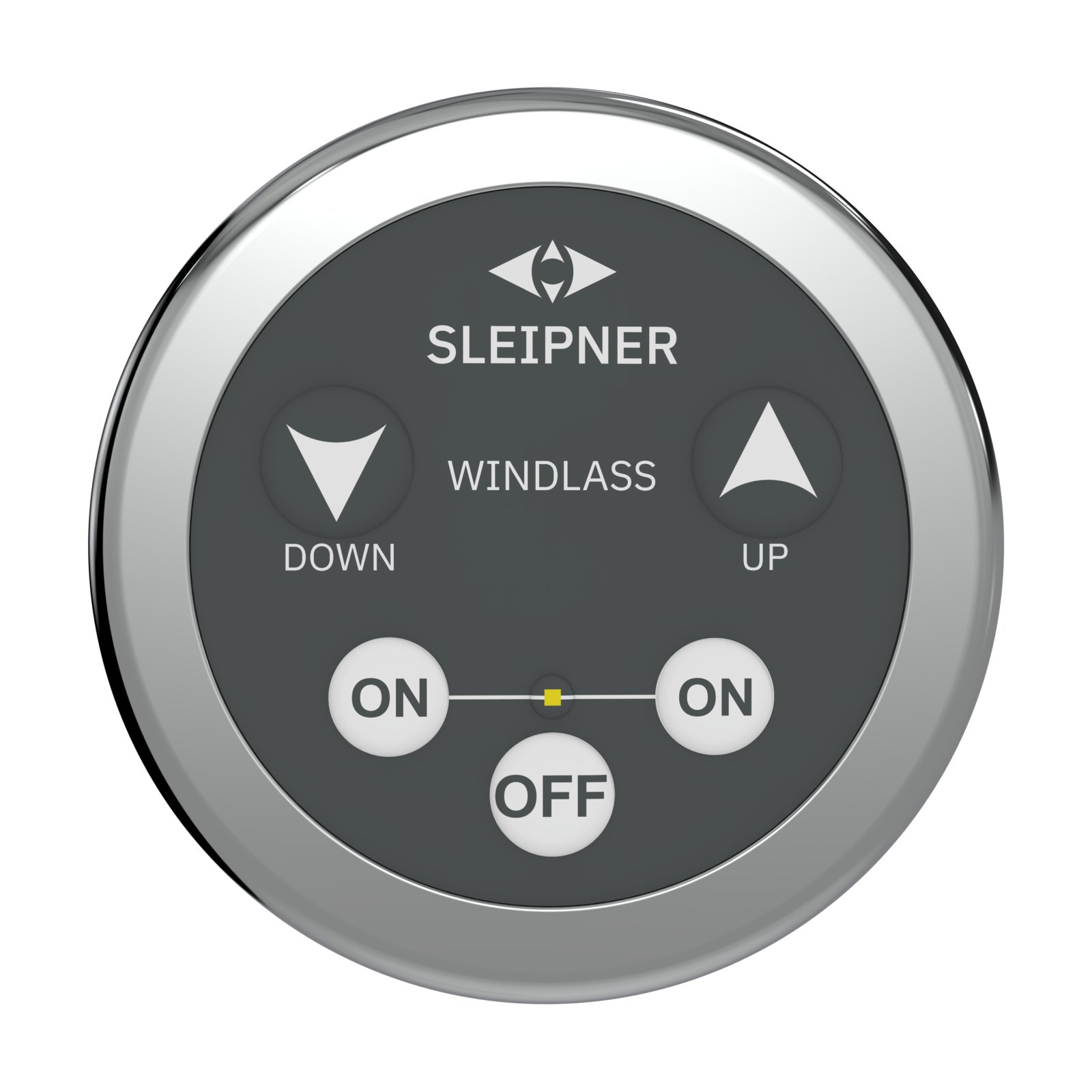 Control panel for windlass, round design, touch - Sleipner Group