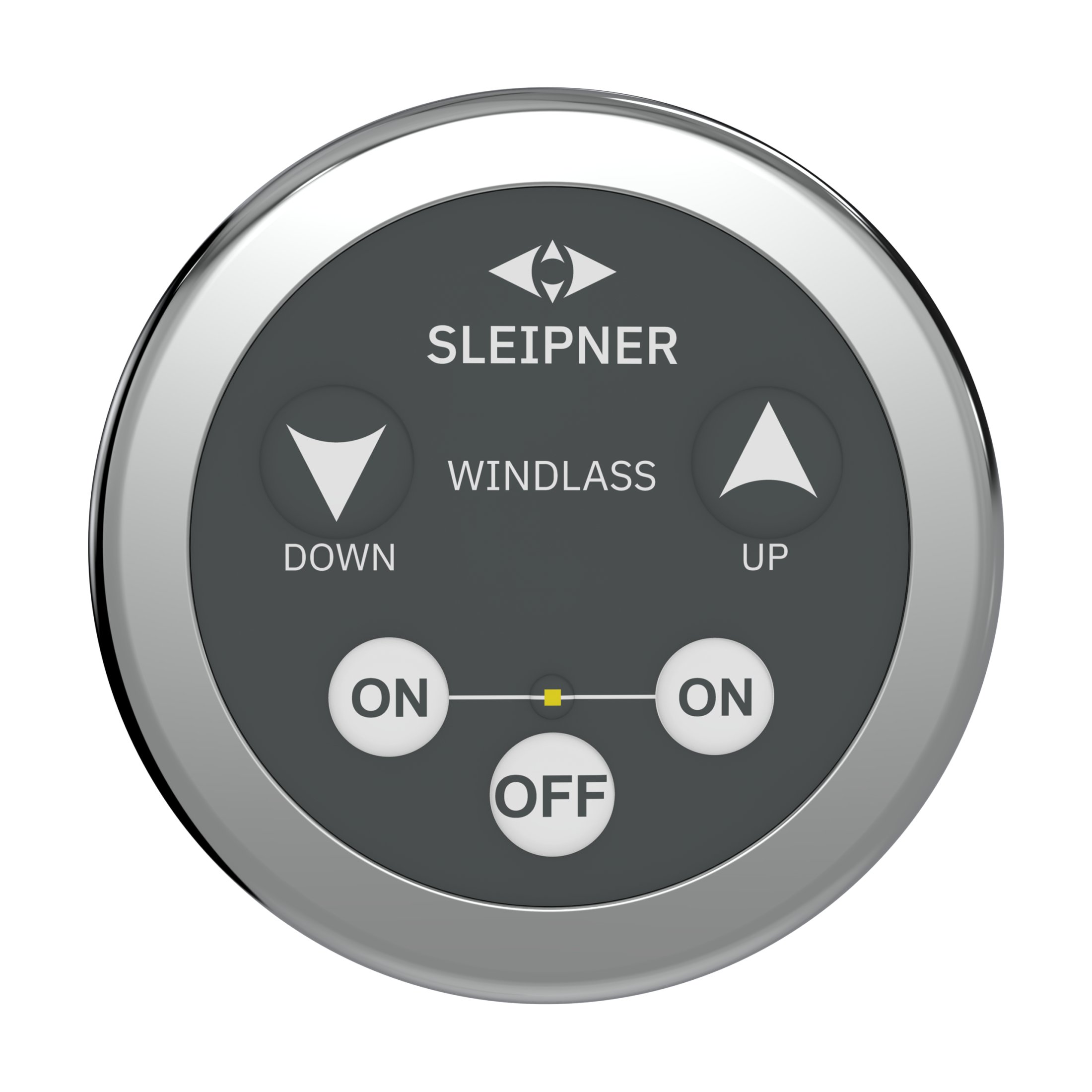 Control panel for windlass, round design, touch - Sleipner Group