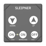 Windlass square control panel, grey - Sleipner Group