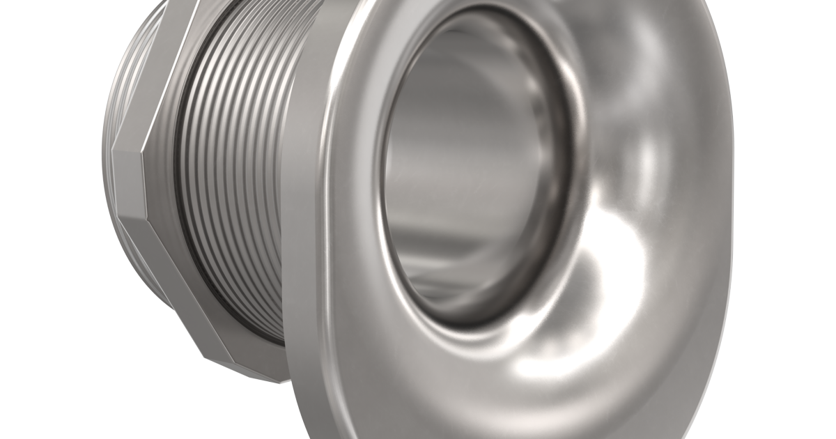 Thru-hull anchor line guide w/nut - Sleipner Group