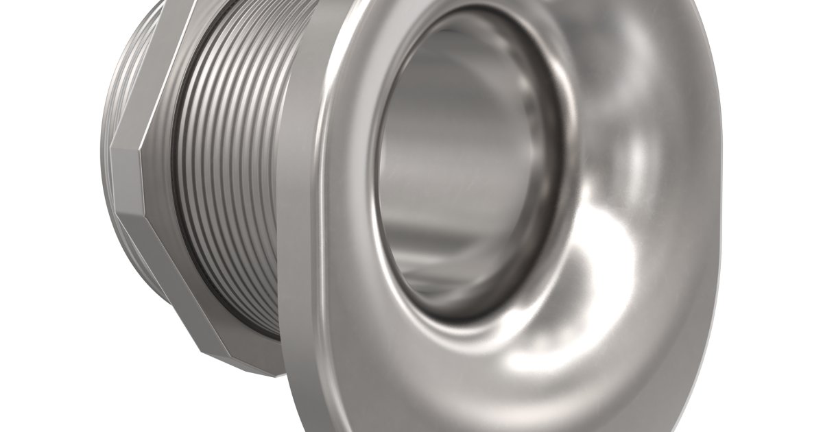 Thru-hull anchor line guide w/nut